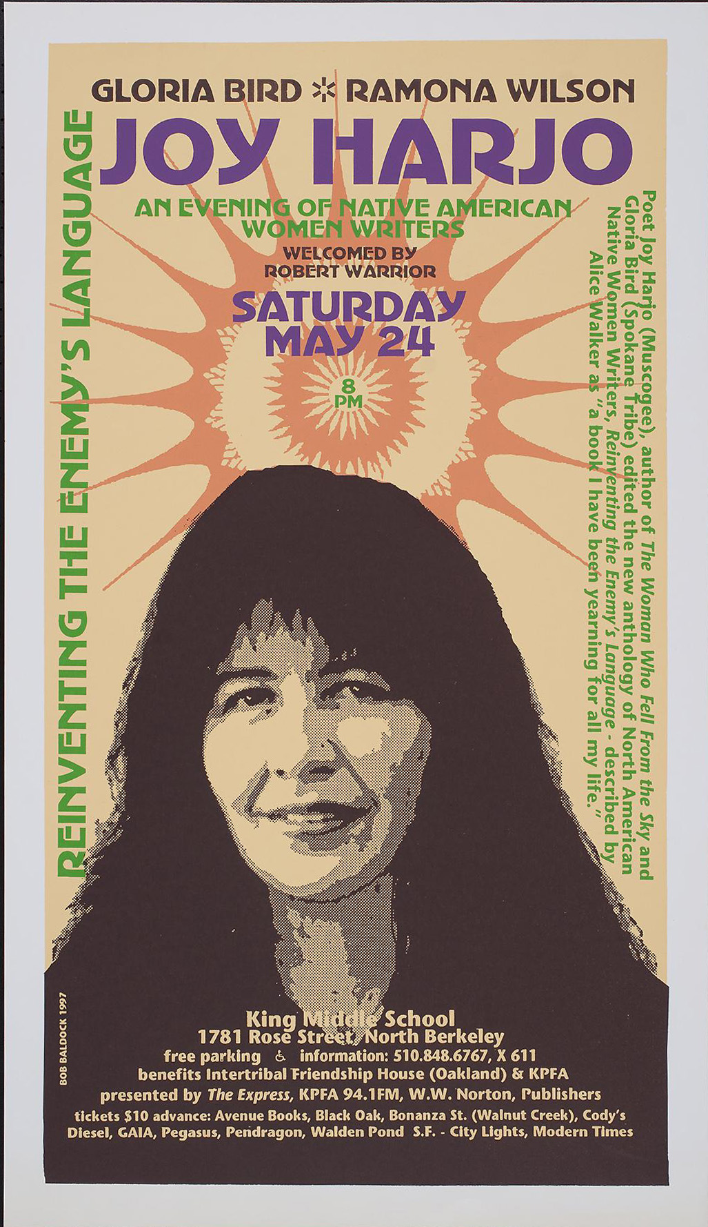 An Evening of Native American Writers | Joy Harjo | May 1997 | Events ...